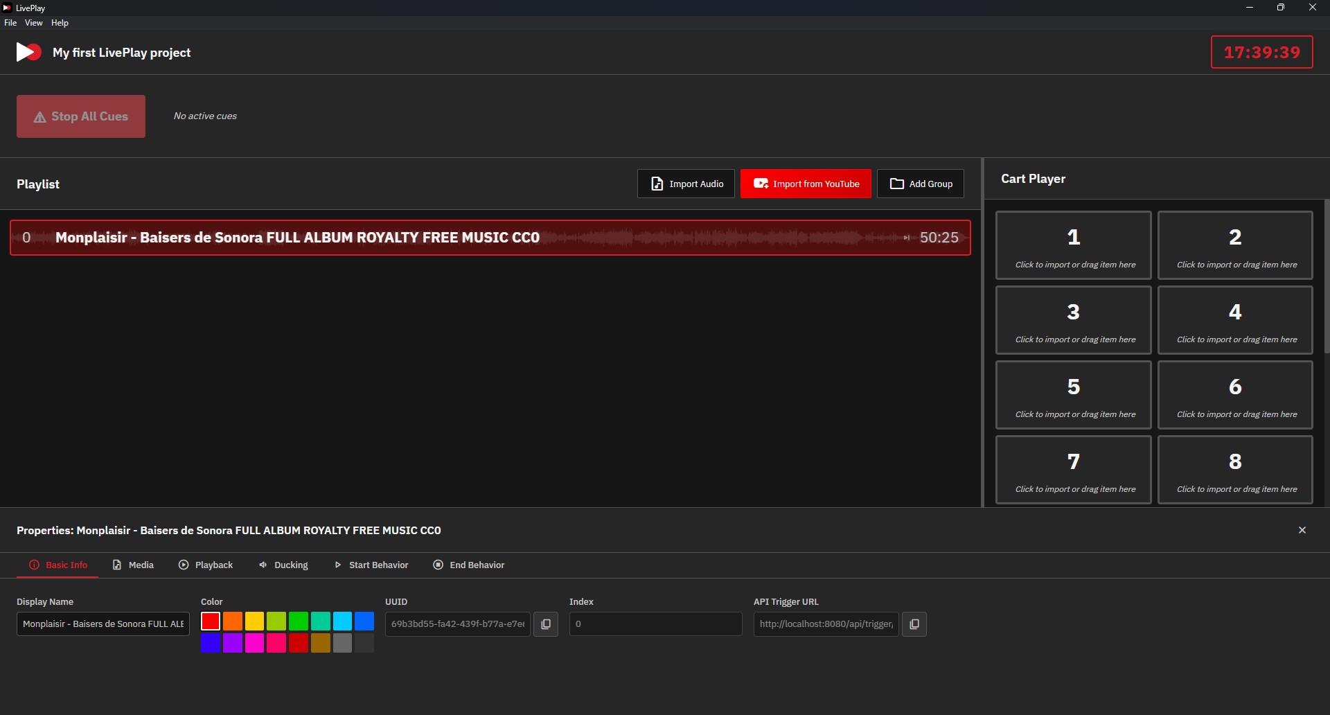LivePlay - Audio Cue Playback for Live Events